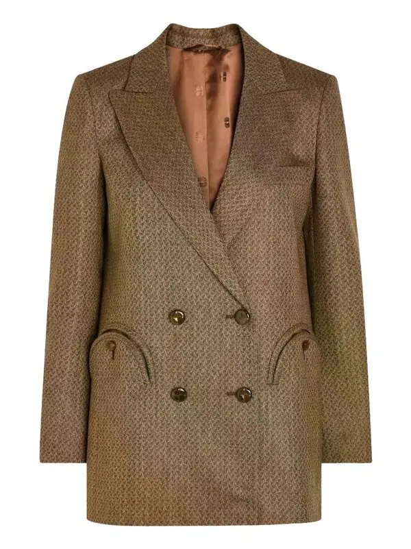 BLAZÉ MILANO Double-breasted Overcoat - Brown