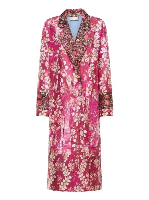 PIERRE-LOUIS MASCIA Floral Print Coat - Pink