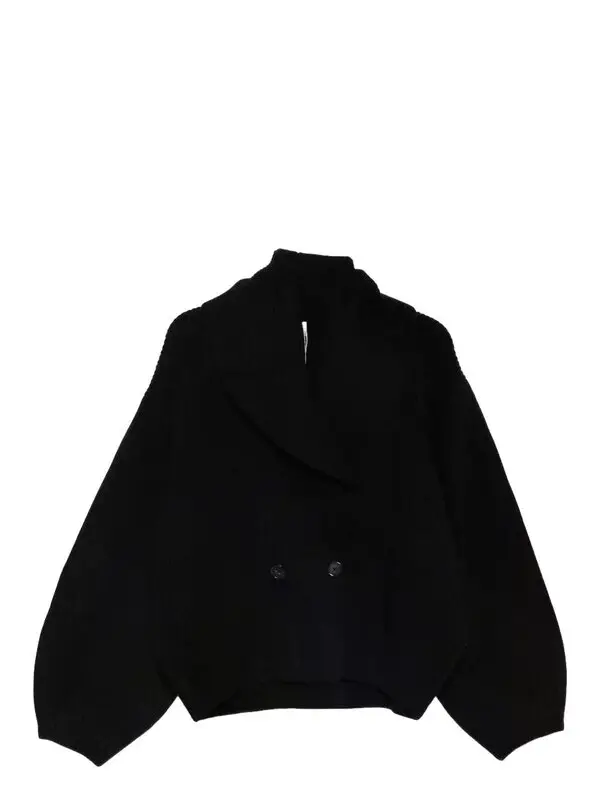 ROTATE BY BIRGER CHRISTENSEN Buttoned Cardigan - Black