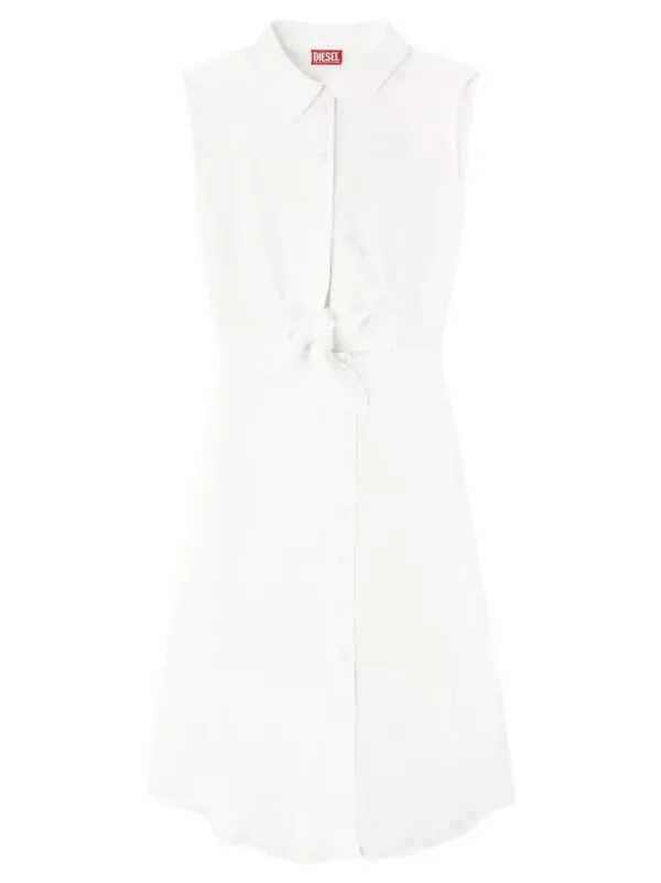 DIESEL® Tie-front Shirt Dress - White