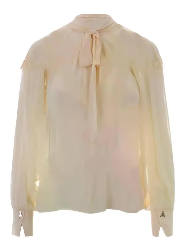 Patrizia Pepe Tie-neck Blouse - Neutrals