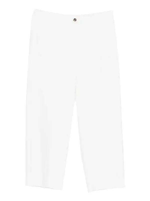 Marina Rinaldi Straight Cropped Trousers - White
