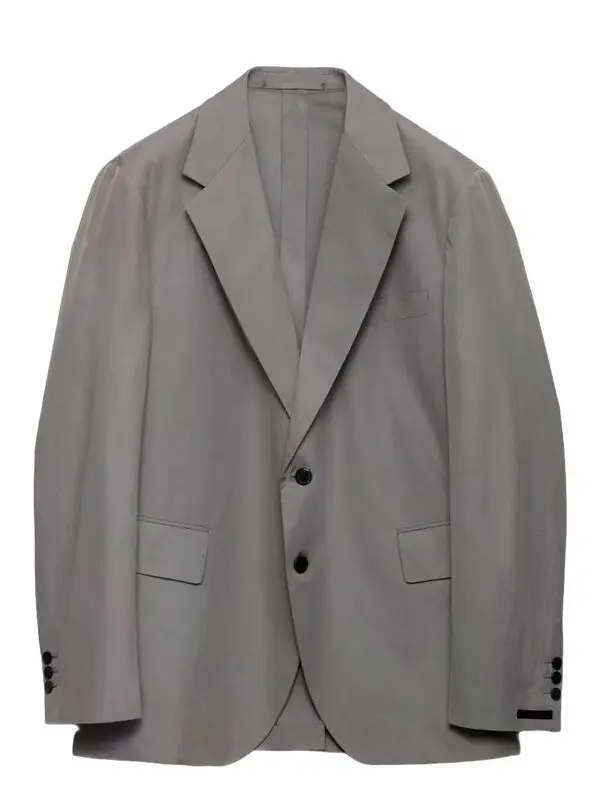Prada Single-breasted Cotton Jacket - Grey