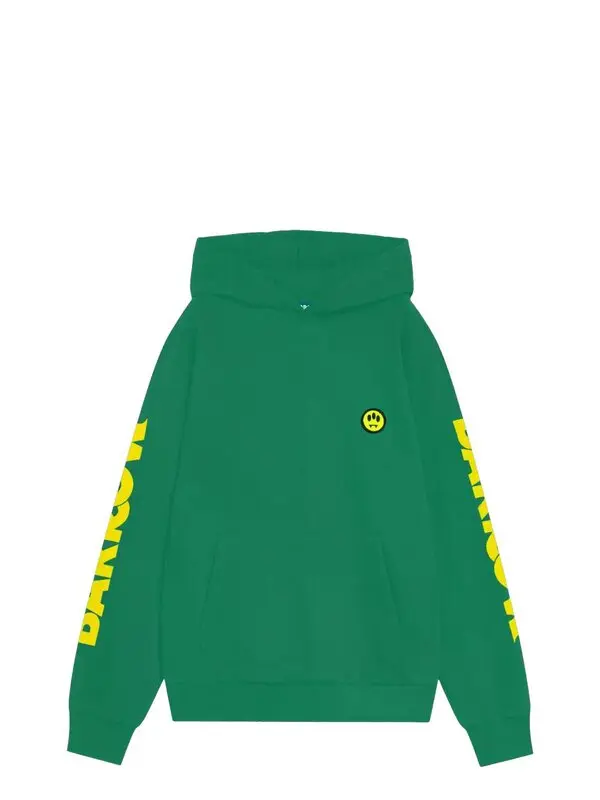 BARROW Graphic Print Hoodie - Green