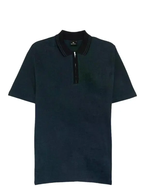 Paul Smith Zipped Polo Shirt - Blue