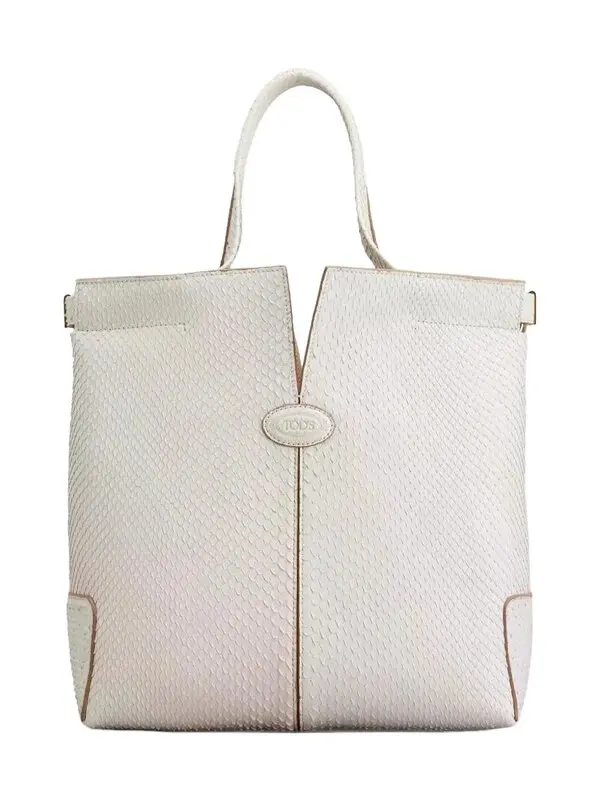 TOD'S Logo Detail Tote - Neutrals