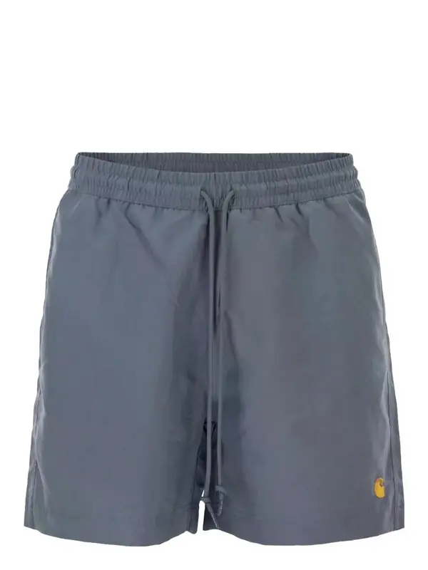 Carhartt Work In Progress Embroidered Logo Swim Shorts - Grey