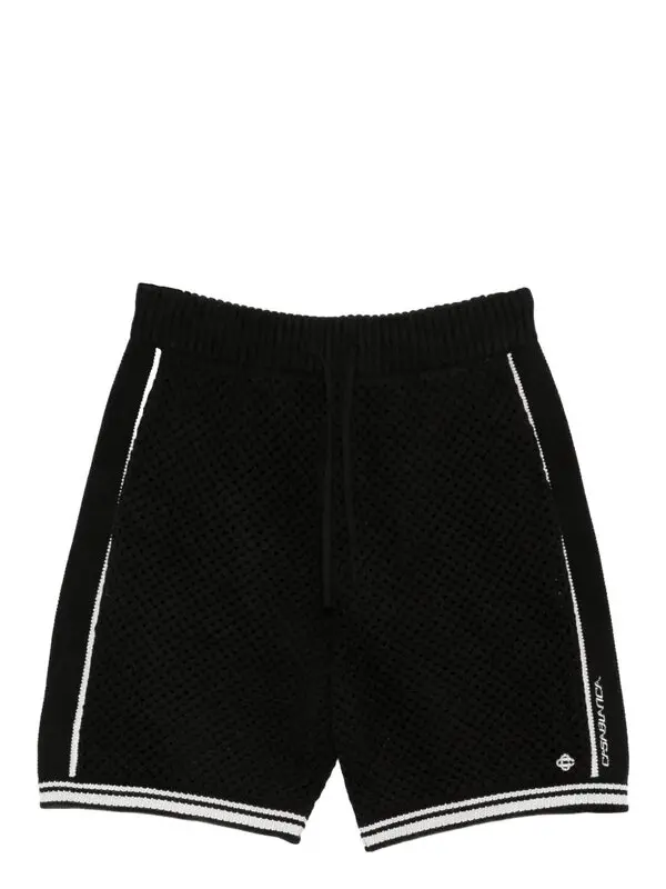 Casablanca Logo Trim Shorts - Black