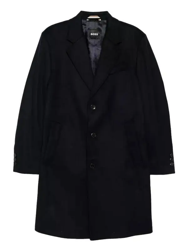 BOSS Single-breasted Coat - Blue
