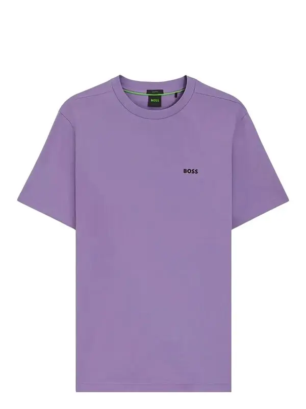BOSS Crew-neck Short-sleeve T-shirt - Purple