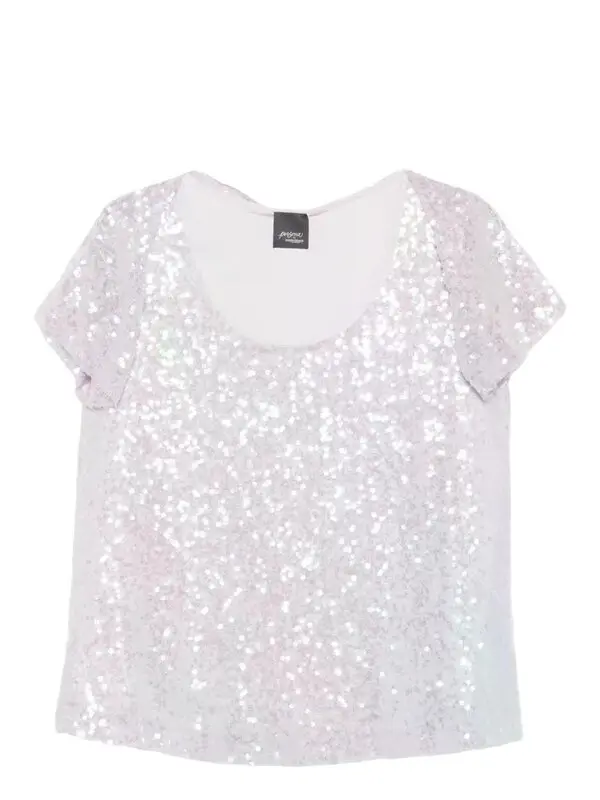 Marina Rinaldi Sequin Embellished Shirt - Purple