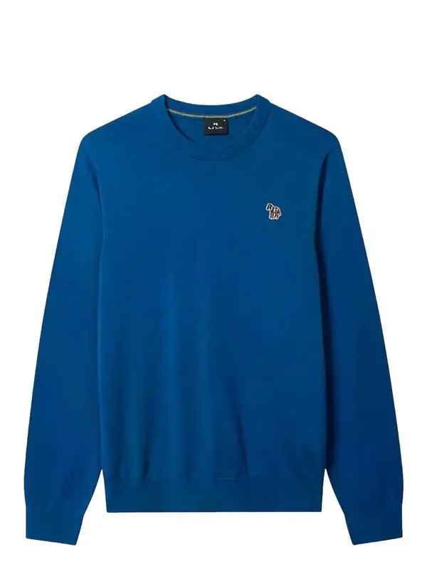 Paul Smith Zebra-patch Crew Neck Sweater - Blue