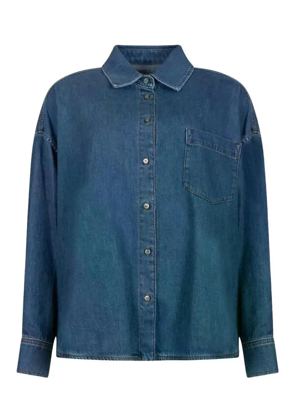 Max Mara Collared Pocket Shirt - Blue