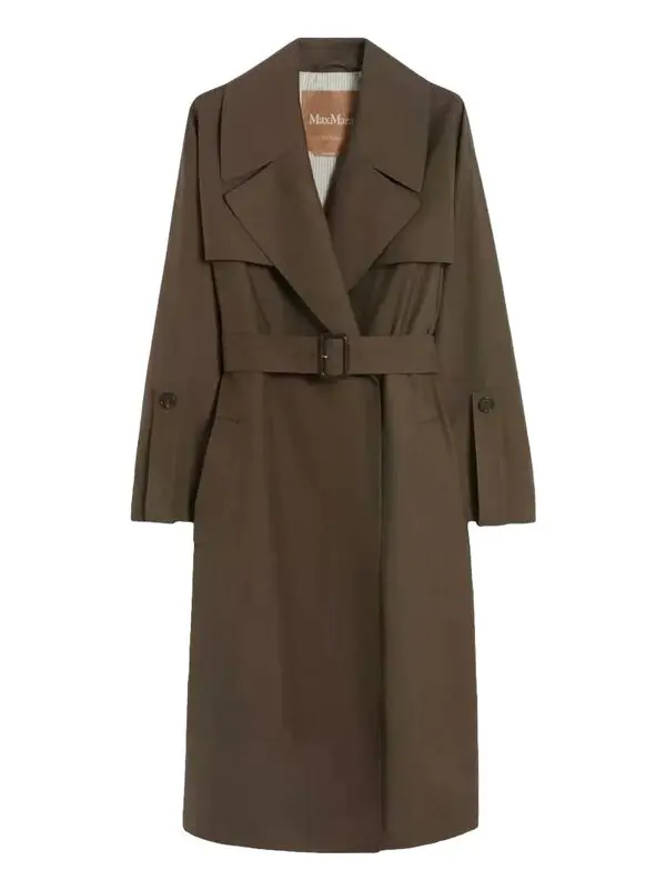Max Mara Belted Cotton Jacket - Brown