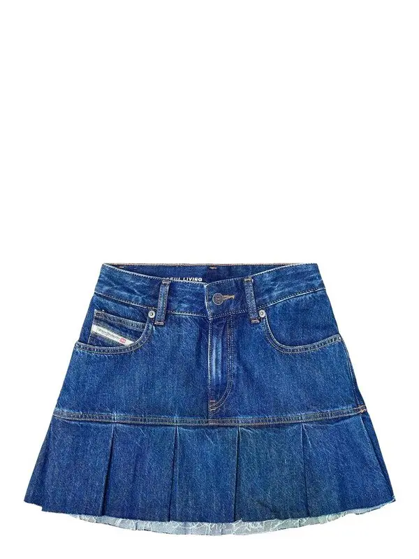 DIESEL® Denim A-line Mini Skirt - Blue