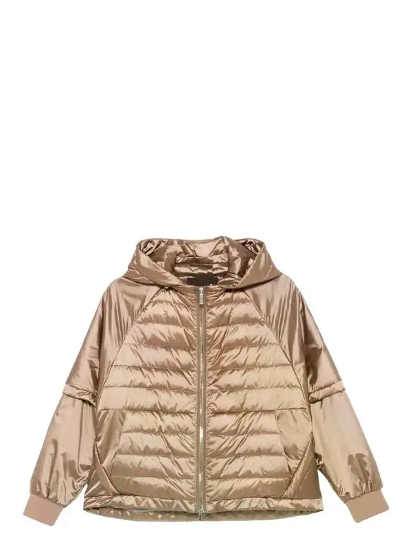 MOORER Hooded Padded Jacket - Neutrals