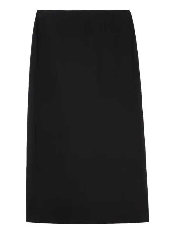 TOD'S Silk Midi Skirt - Black