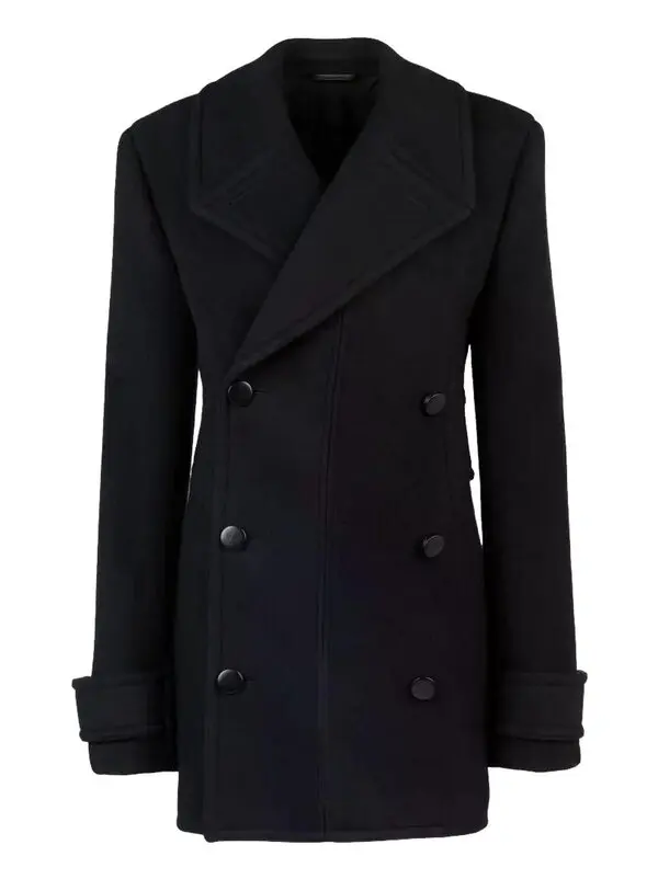 TOD'S Double-breasted Coat - Black