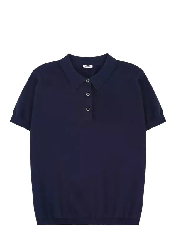 Aspesi Buttoned Polo Shirt - Blue