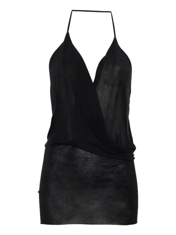 Rick Owens V-neck Sleeveless Top - Black