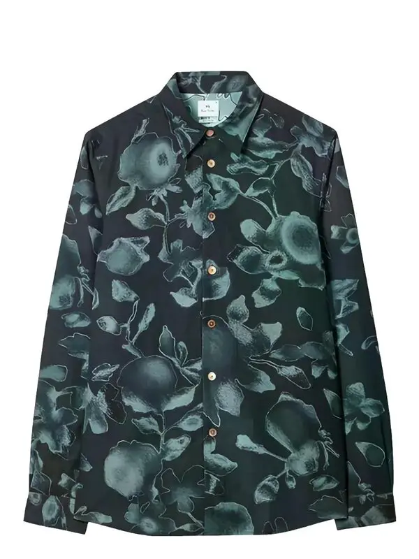 Paul Smith Good Fortune Floral Shirt - Blue