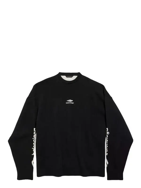 Balenciaga 3b Sports Icon Crewneck - Black