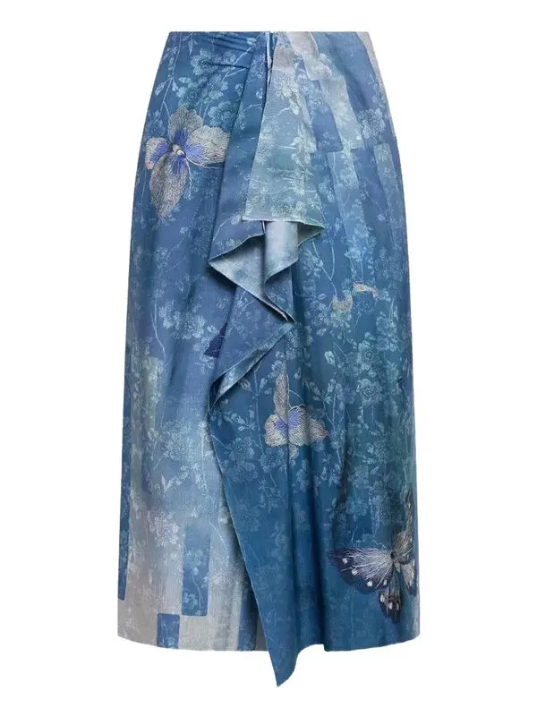 PIERRE-LOUIS MASCIA Adanastr Midi Skirt - Blue
