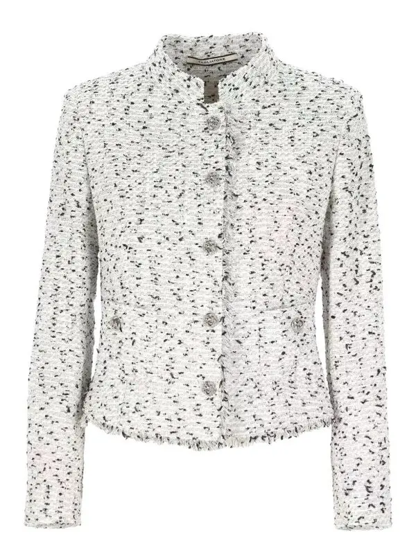 Tagliatore Fringed Buttoned Jacket - White