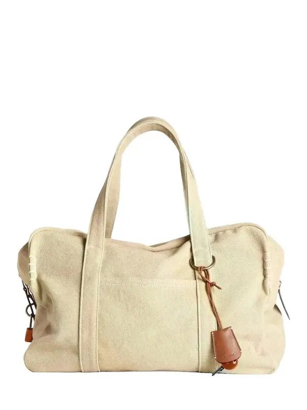 JW Anderson Padlock-detailed Weekender Bag - Neutrals