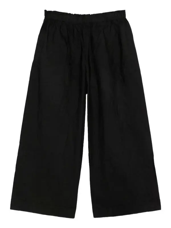 DANIELA GREGIS Elasticated Wide Leg Trousers - Black