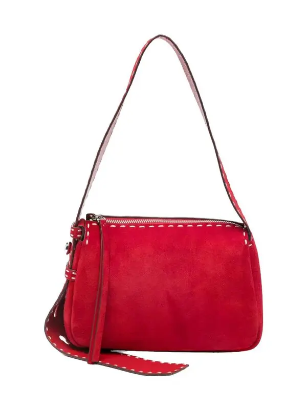 Tory Burch Small Romy Pick Stitch Tote Bag - Red