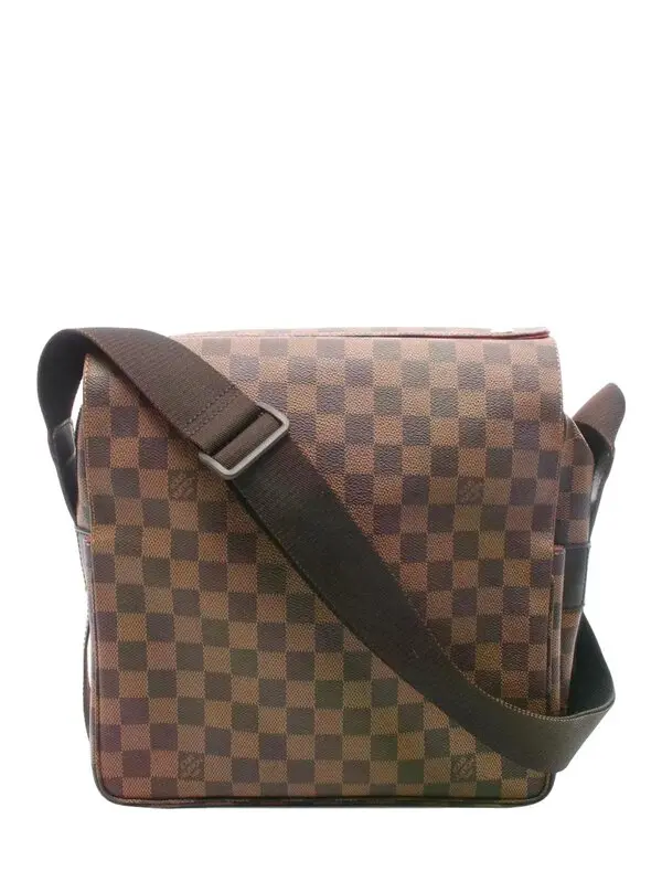 LOUIS VUITTON 1998 Damier Ebene Naviglio Crossbody Bag - Brown