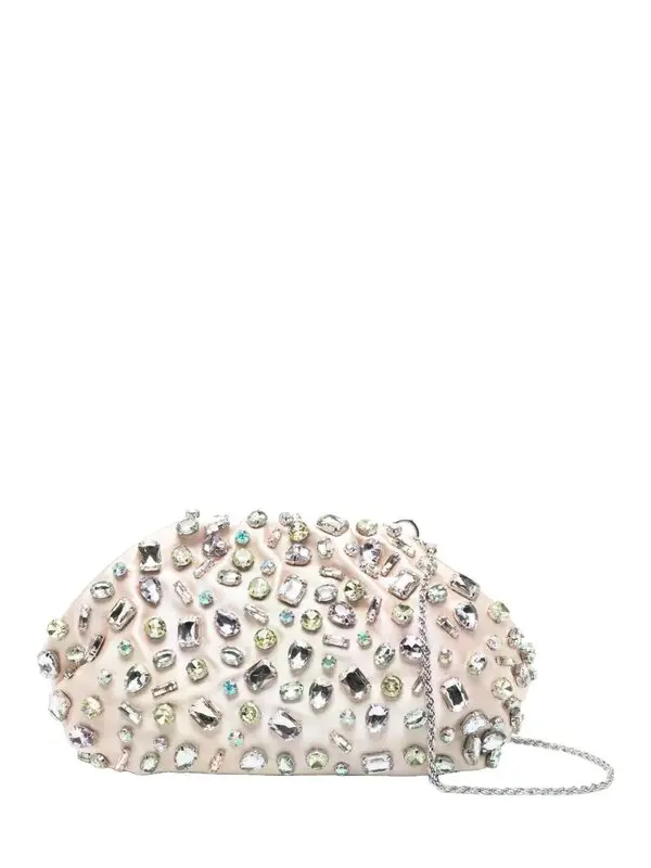 Marina Rinaldi Crystal-embellished Shoulder Bag - Neutrals