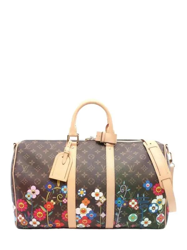 LOUIS VUITTON Takashi Murakami Monogram Keepall Bandouliere 45 Boston Bag 2021-2026 - Brown