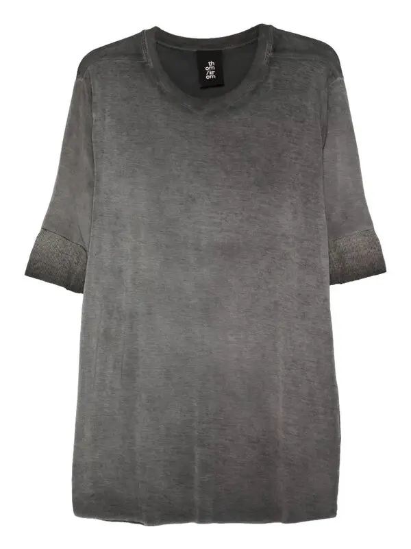 THOM KROM 940 Raw-cut Double-layer T-shirt - Grey