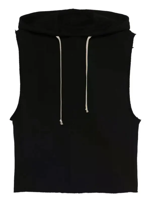 Rick Owens Sleeveless Hooded Tank Top - Black