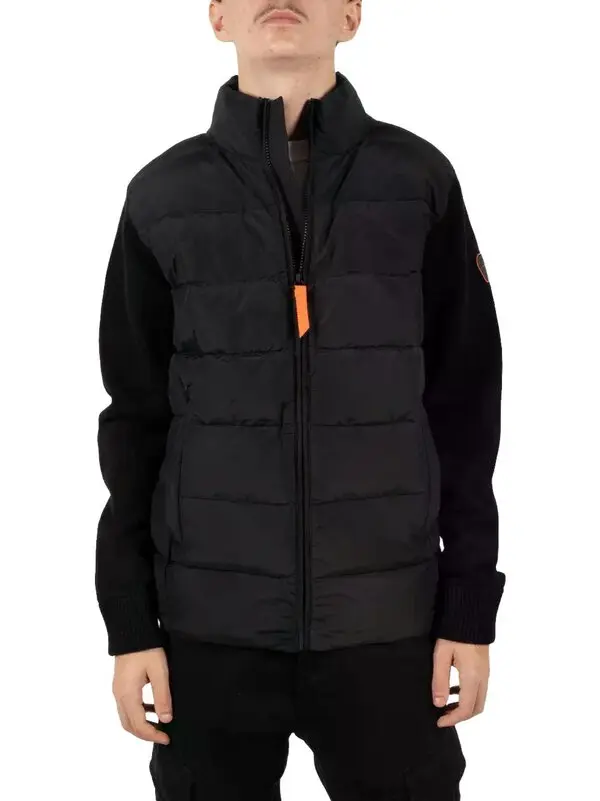 GERTRUDE Alessandro Quilted Zip-up Cardigan - Black