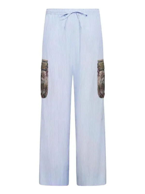 PIERRE-LOUIS MASCIA Alomhi Pinstripe-pattern Trousers - Blue