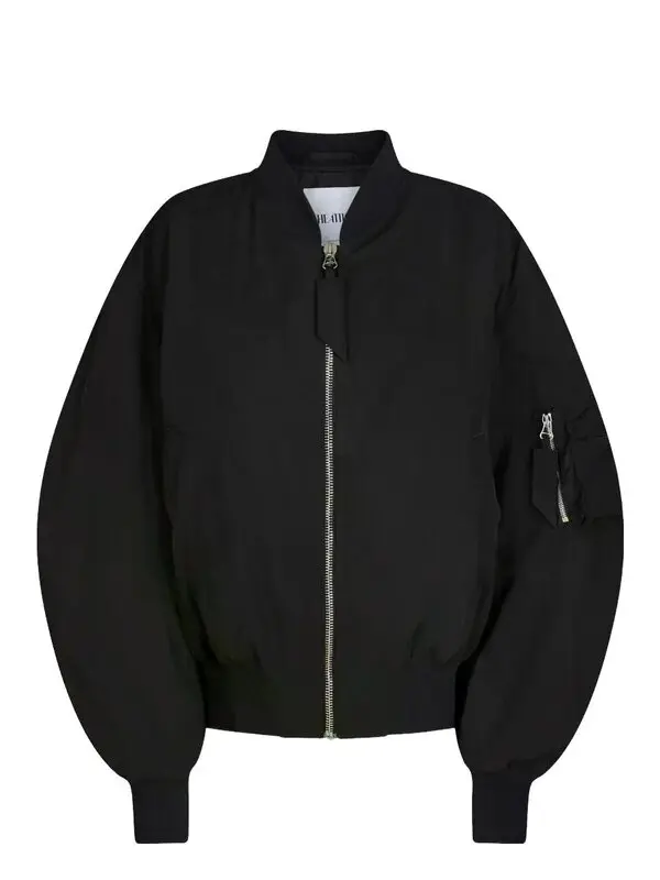 Attico Anja Zip-up Bomber Jacket - Black