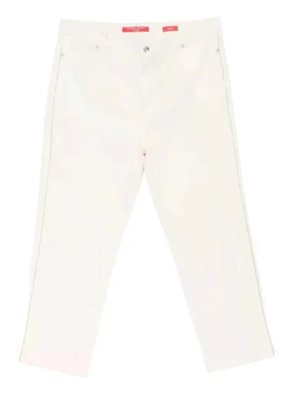 Marina Rinaldi Button Jeans - Neutrals
