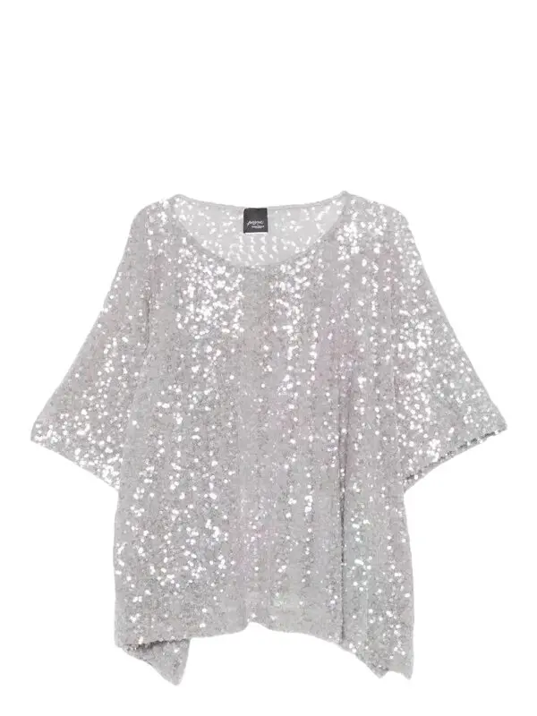 Marina Rinaldi Sequin Embellished Blouse - Grey