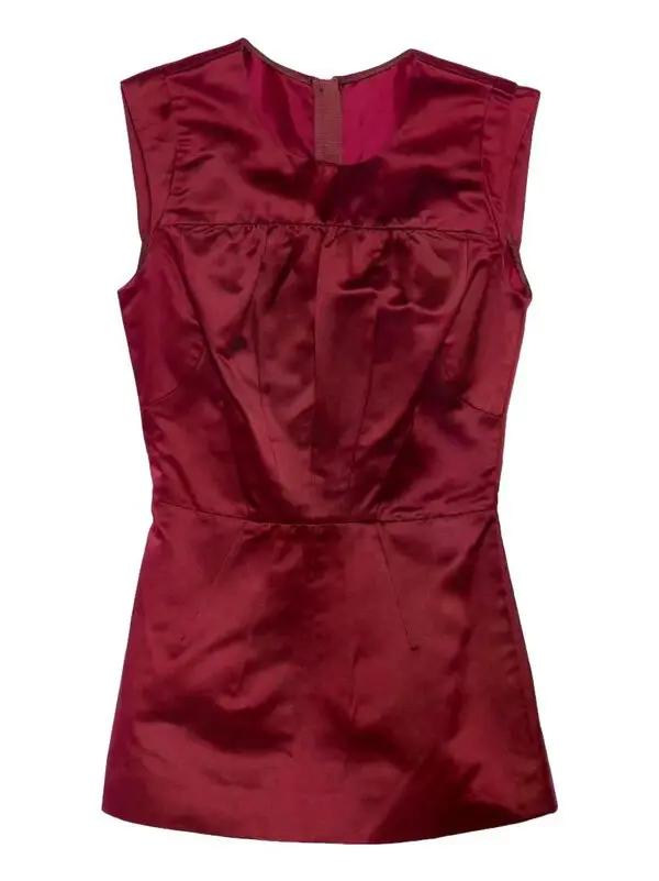 Prada Sleeveless Silk Top - Red