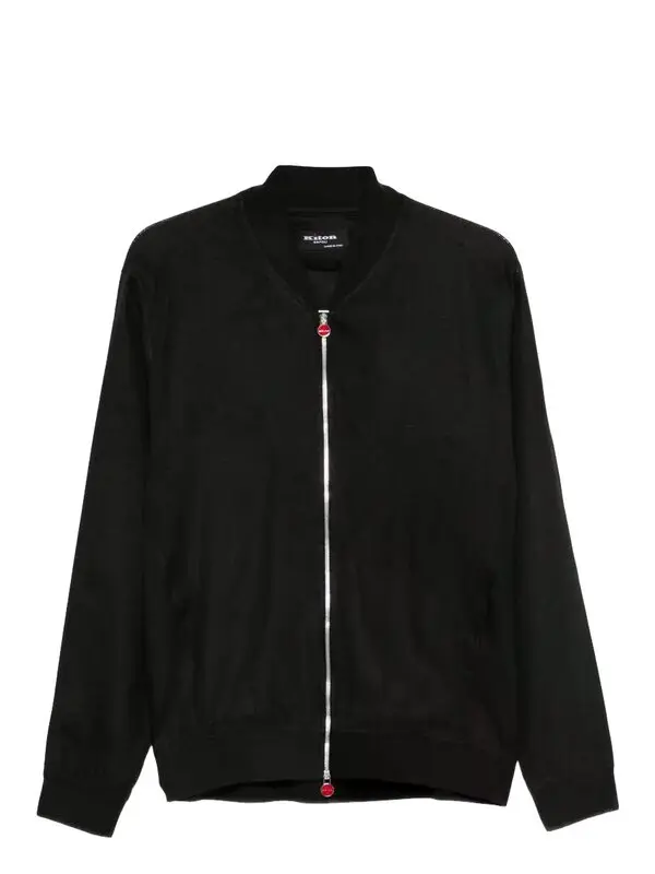 Kiton Linen Bomber Jacket - Black