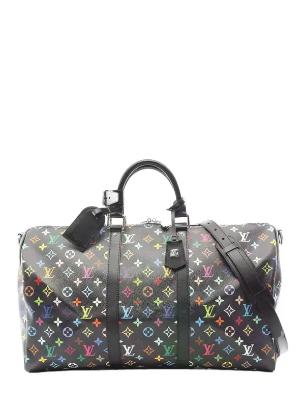 LOUIS VUITTON Monogram Multicolore Keepall Bandouliere 50 - Black