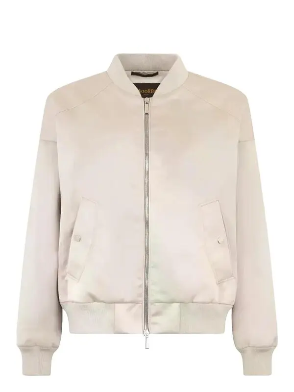 MOORER Paneled Bomber Jacket - Neutrals