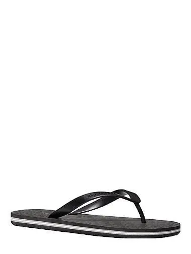 Michael Kors Travis Logo Flip-flops - Black