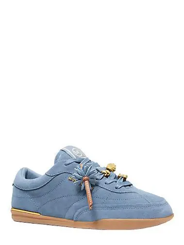 Michael Kors Nolan Embellished Suede Sneakers - Blue