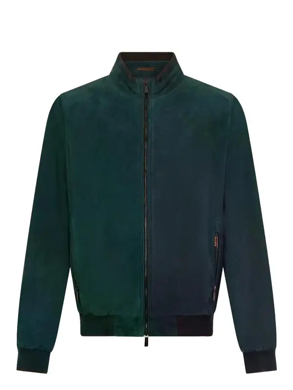 MOORER Zip-up Suede Jacket - Green