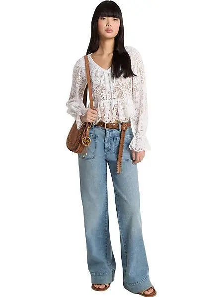 Michael Kors Violette Stretch Denim Jeans - Blue