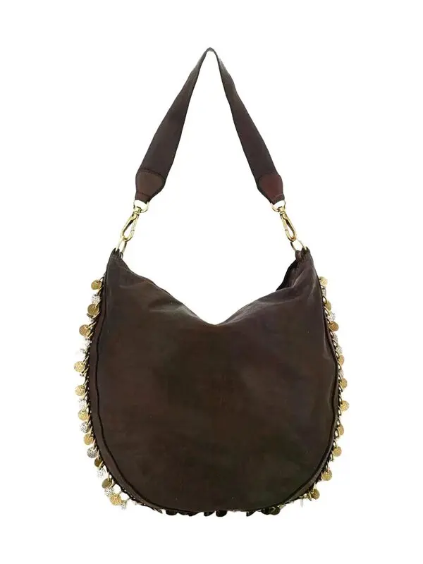 CAMPOMAGGI Gianna Chain-embellished Shoulder Bag - Brown